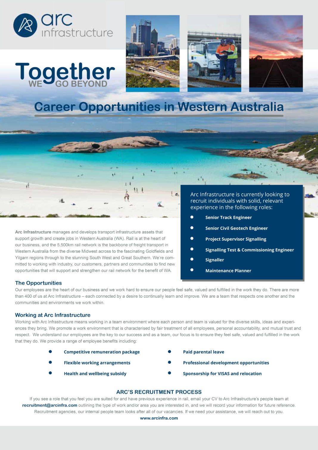 Arc Infrastructure, serving West Australia - Rail Engineer