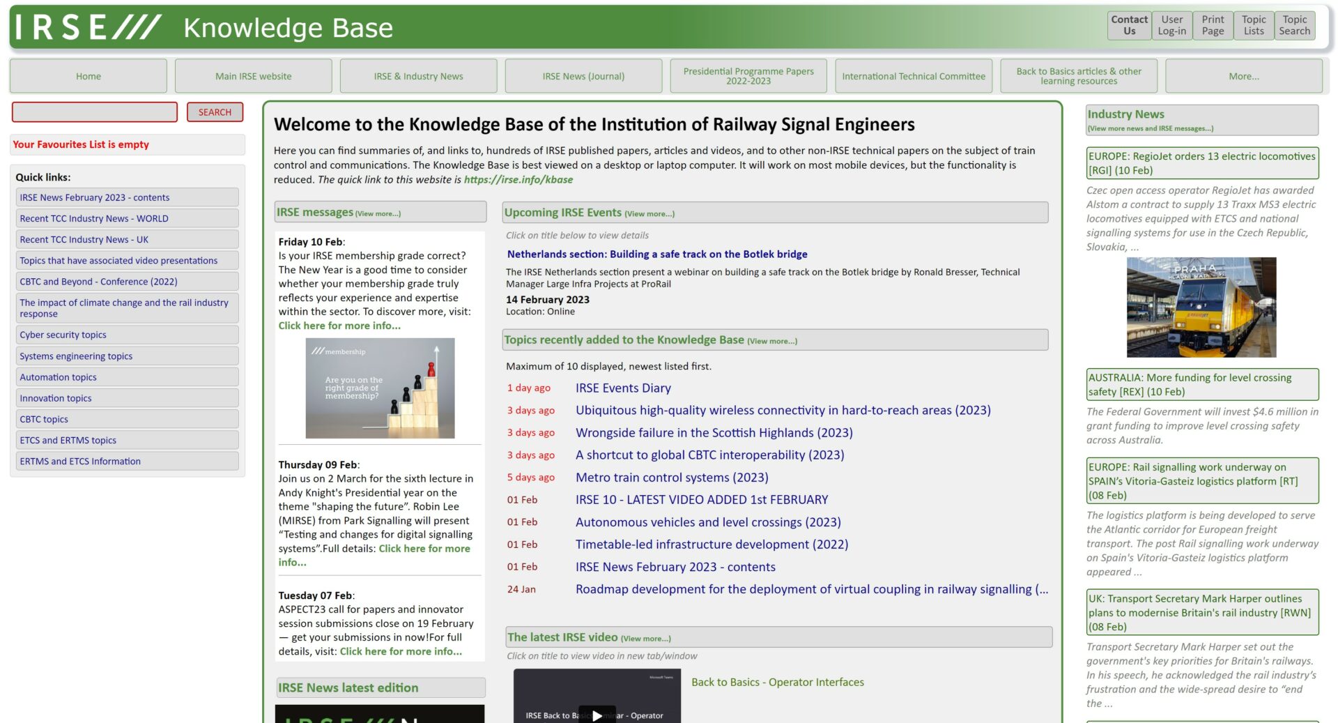 The IRSE Professional Exam - Rail Engineer